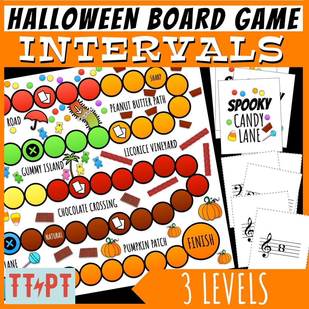Halloween Music Game | Board Game for Music Intervals | Music Theory ...