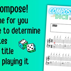 Summer Music Composing Activity for Piano | Compose With Dice - Etsy