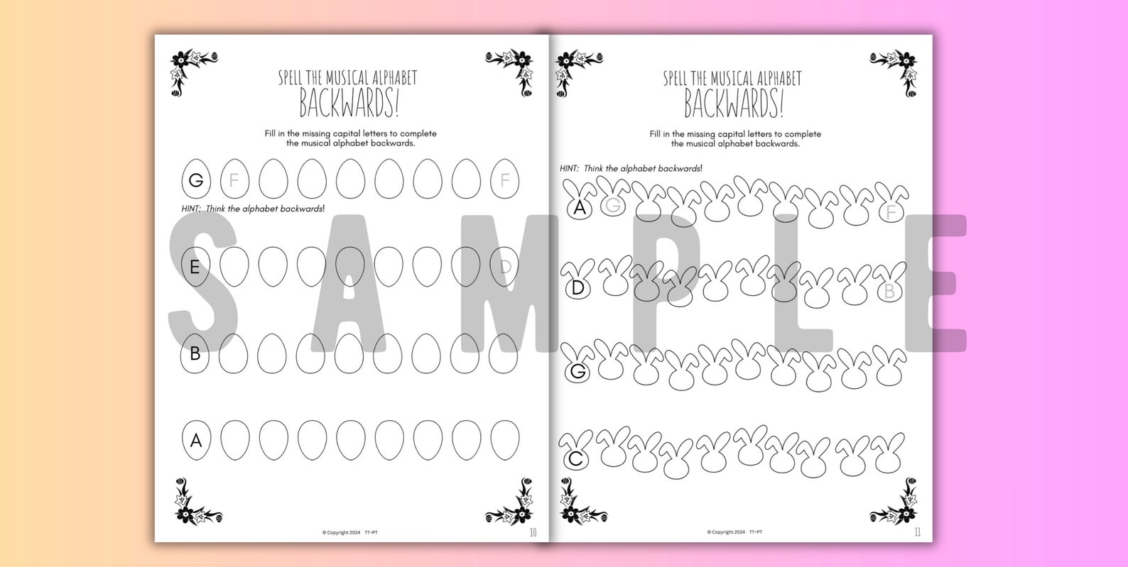 Spring Music Worksheets | Musical Alphabet [beginner Piano] Easter ...