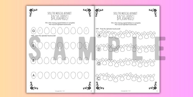 Spring Music Worksheets | Musical Alphabet [beginner Piano] Easter ...