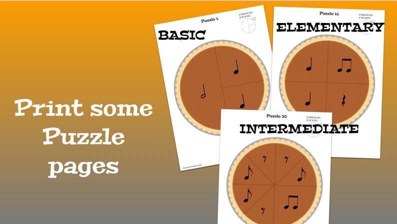 Pumpkin Pie Rhythm Puzzles: Thanksgiving Music Game (digital Download ...