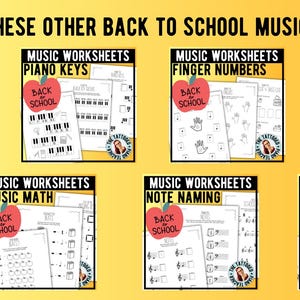 Back to School Music Worksheets | Finger Numbers [beginner Piano ...