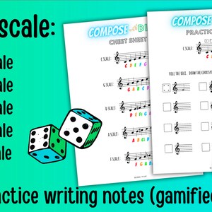 Summer Music Composing Activity for Piano | Compose With Dice - Etsy