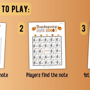 Thanksgiving Music Note Bingo: Music Theory Game for Piano Students ...
