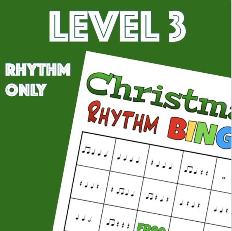 Christmas Rhythm Bingo | Music Bingo Game for Beginners | Piano Music ...