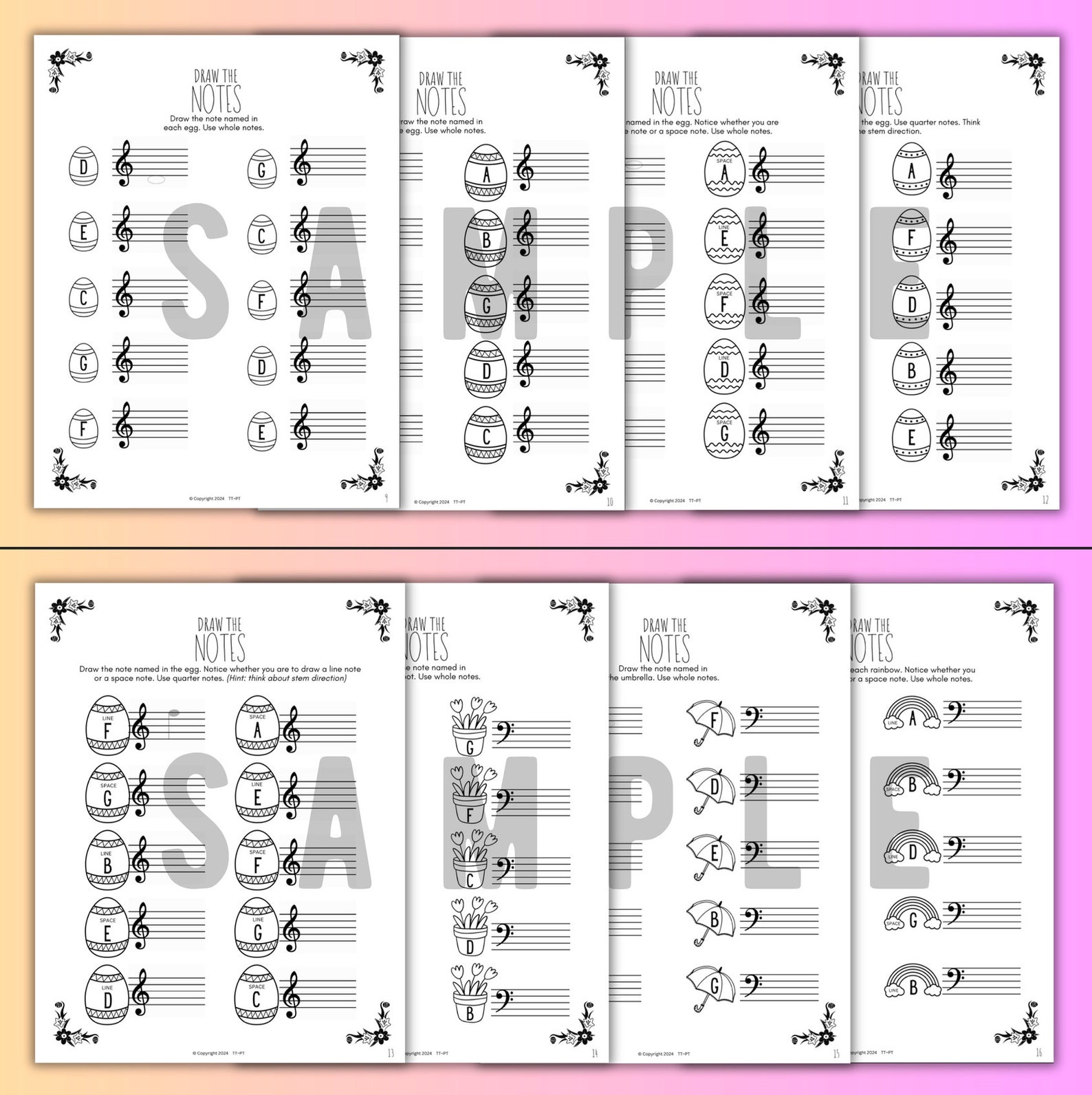 Spring Music Worksheets | Note Naming [beginner Piano Worksheets ...