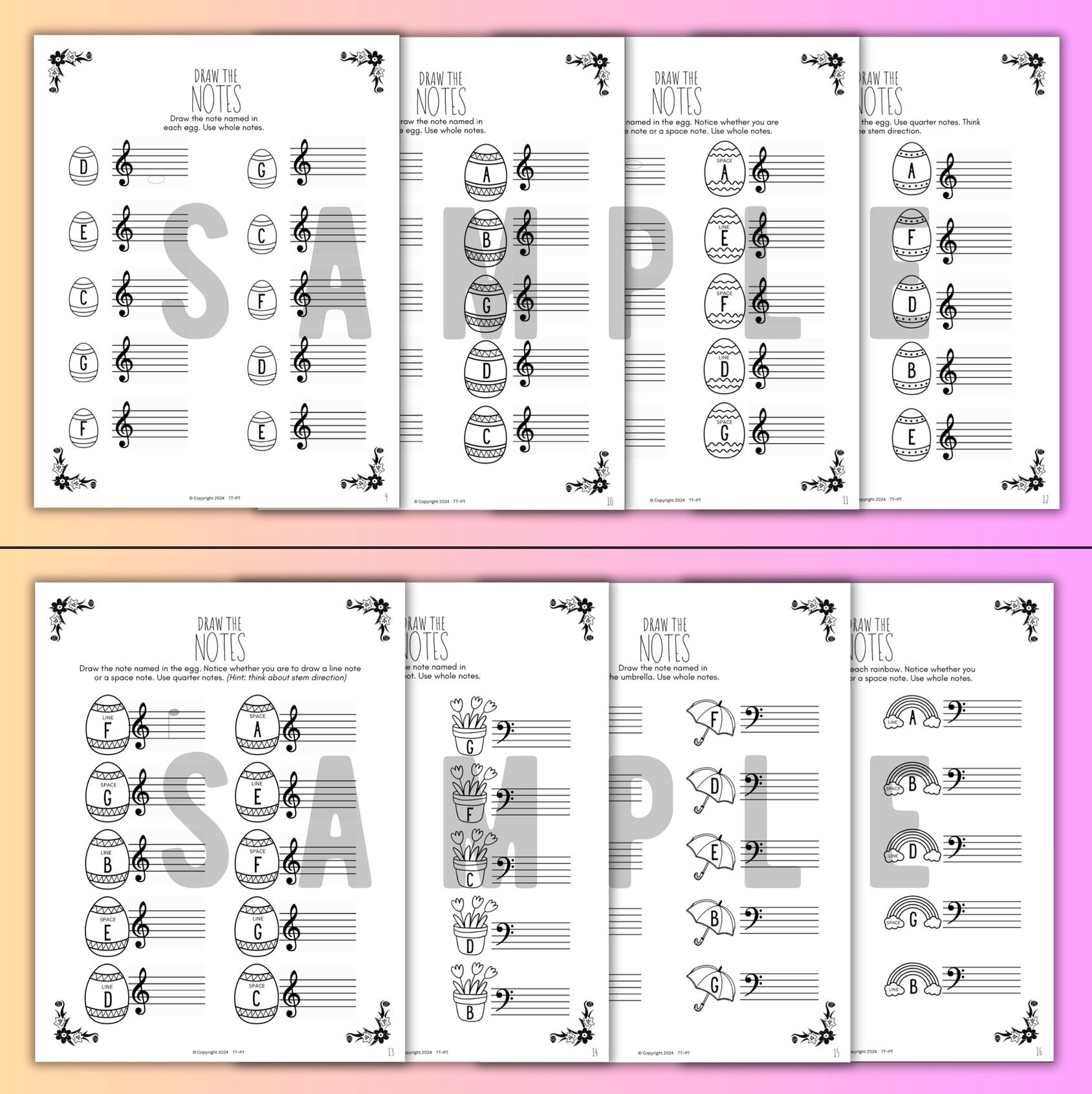 Spring Music Worksheets | Note Naming [beginner Piano Worksheets ...