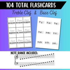 Major Chords Flash Cards | Root Position Triads | Piano Music Theory ...