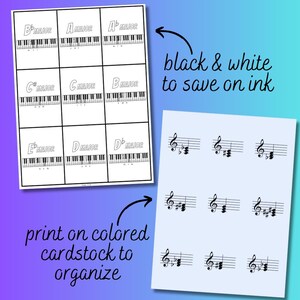 Major Chords Flash Cards | Root Position Triads | Piano Music Theory ...
