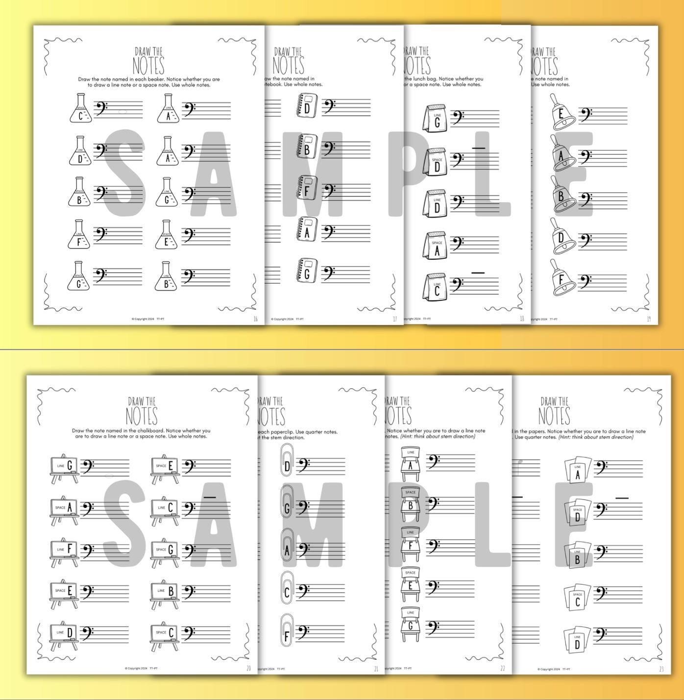 Back to School Music Worksheets Note Naming beginner Piano Worksheets ...