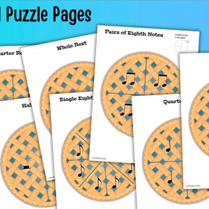 Pi Day Rhythm Pie Puzzles: Spring Music Game for Note & Rest Values - Etsy