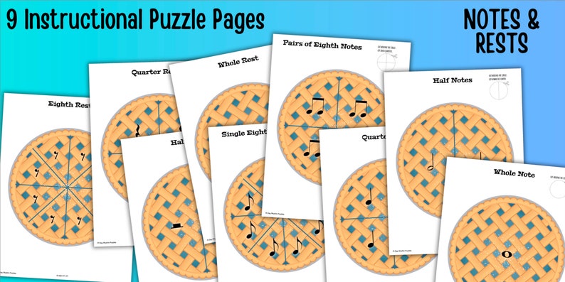 Pi Day Rhythm Pie Puzzles: Spring Music Game for Note & Rest Values - Etsy