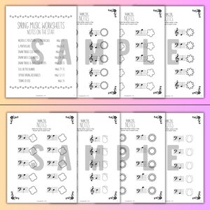 Spring Music Worksheets | Note Naming [beginner Piano Worksheets ...