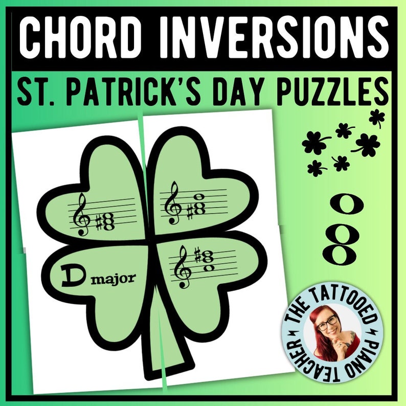 Chord Inversions Puzzles - St. Patrick's Day Music Theory Triads for ...