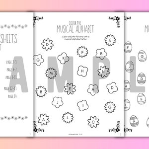 Spring Music Worksheets | Musical Alphabet [beginner Piano] Easter ...