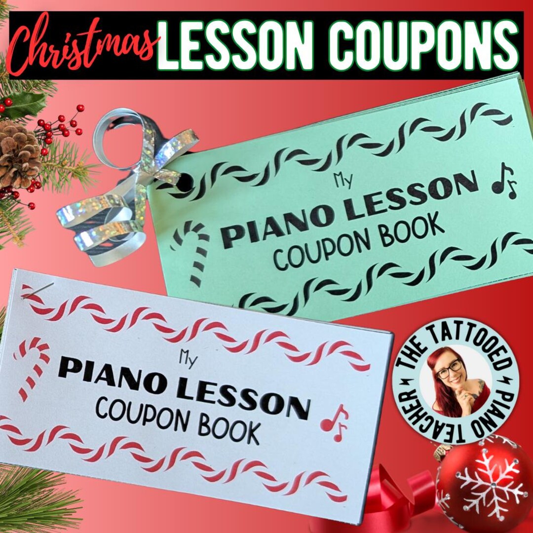 Piano Lesson Student Coupon Book | Printable PDF Christmas Gift - Etsy