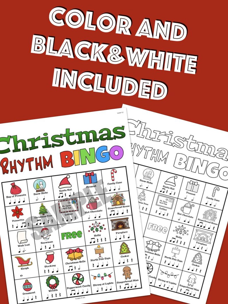 Christmas Rhythm Bingo | Music Bingo Game for Beginners | Piano Music ...