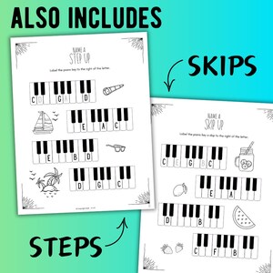 Summer Music Worksheets | Piano KEYS [black Keys, White Keys] Beach ...