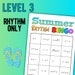 Summer Rhythm Bingo | Music Bingo Game for Beginners (note Values, Rest ...