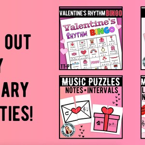 Valentine's Day MUSIC WORKSHEETS | Finger Numbers [beginner Piano ...