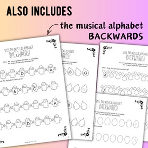Spring Music Worksheets | Musical Alphabet [beginner Piano] Easter ...