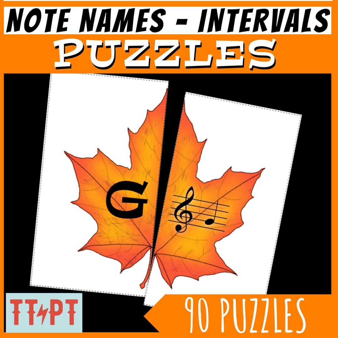 Fall Music Game | Music Theory Flashcards Puzzles | Notes, Intervals ...