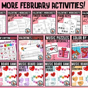 Valentine's Day Music Note Bingo | Music Theory Game for Piano Students ...