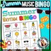 Summer Rhythm Bingo Music Bingo Game for Beginners note Values, Rest ...