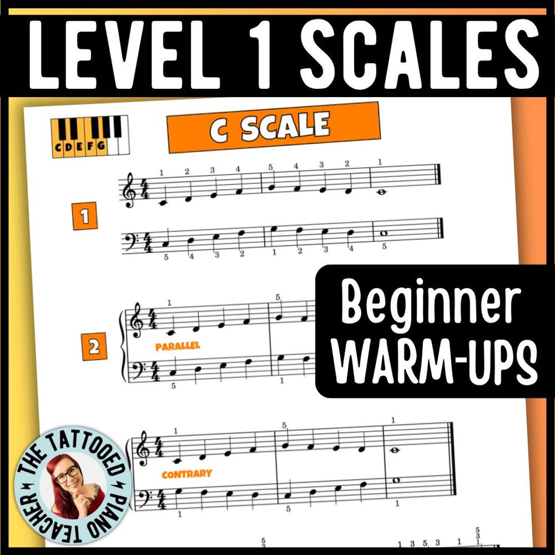 Level 1 Piano 5-finger Scales | Beginner Pentascales, Chords ...