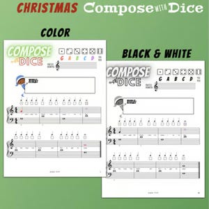 Christmas Music Composing Activity for Piano | Compose With Dice! Game ...