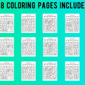 Summer Coloring Pages | Color by Code Music Notes | 3 Levels - Etsy