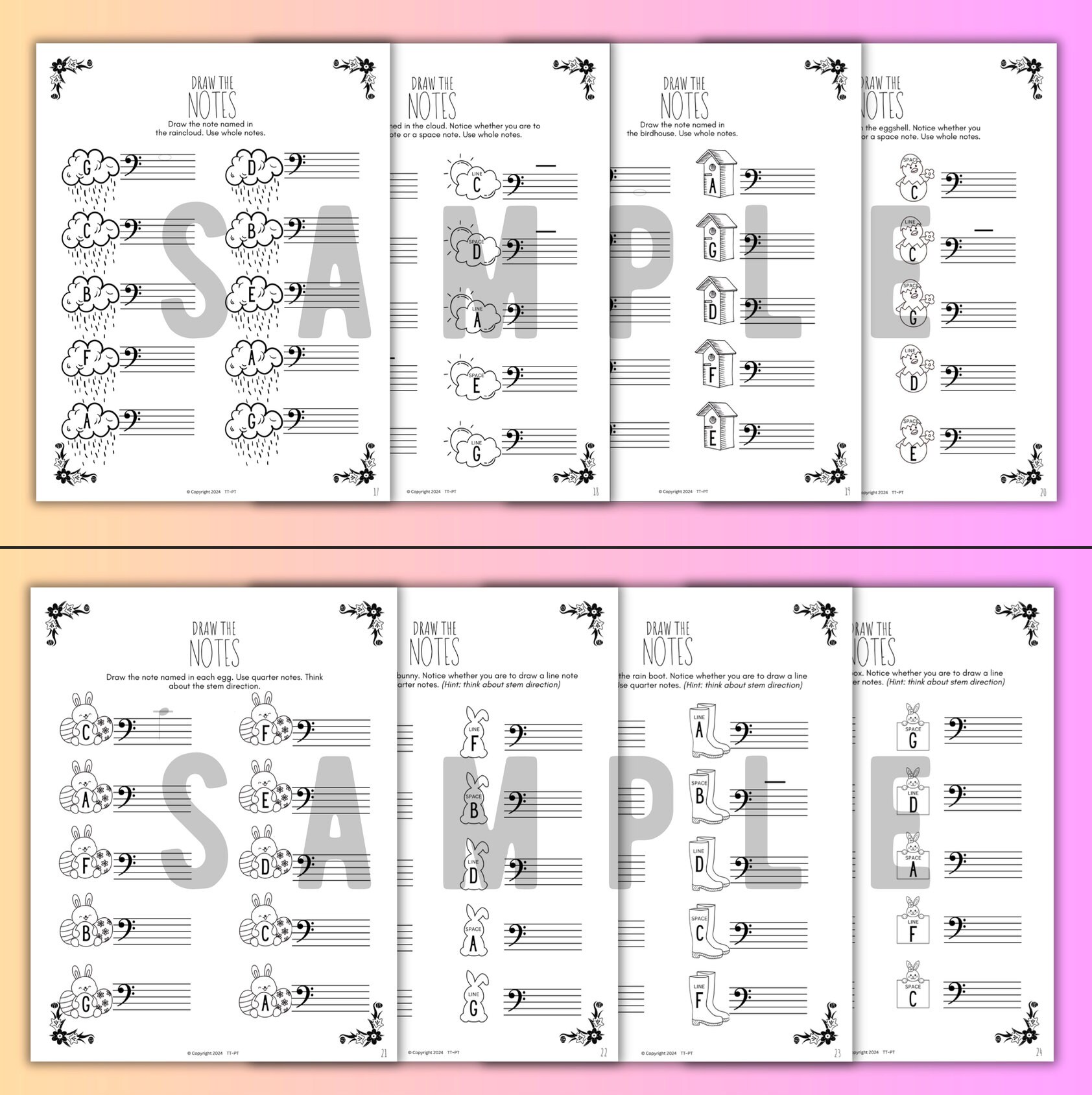 Spring Music Worksheets | Note Naming [beginner Piano Worksheets ...