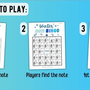 Winter Music Note Bingo | Music Theory Game for Piano Students | Naming ...