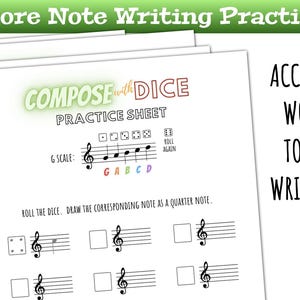 Christmas Music Composing Activity for Piano | Compose With Dice! Game ...