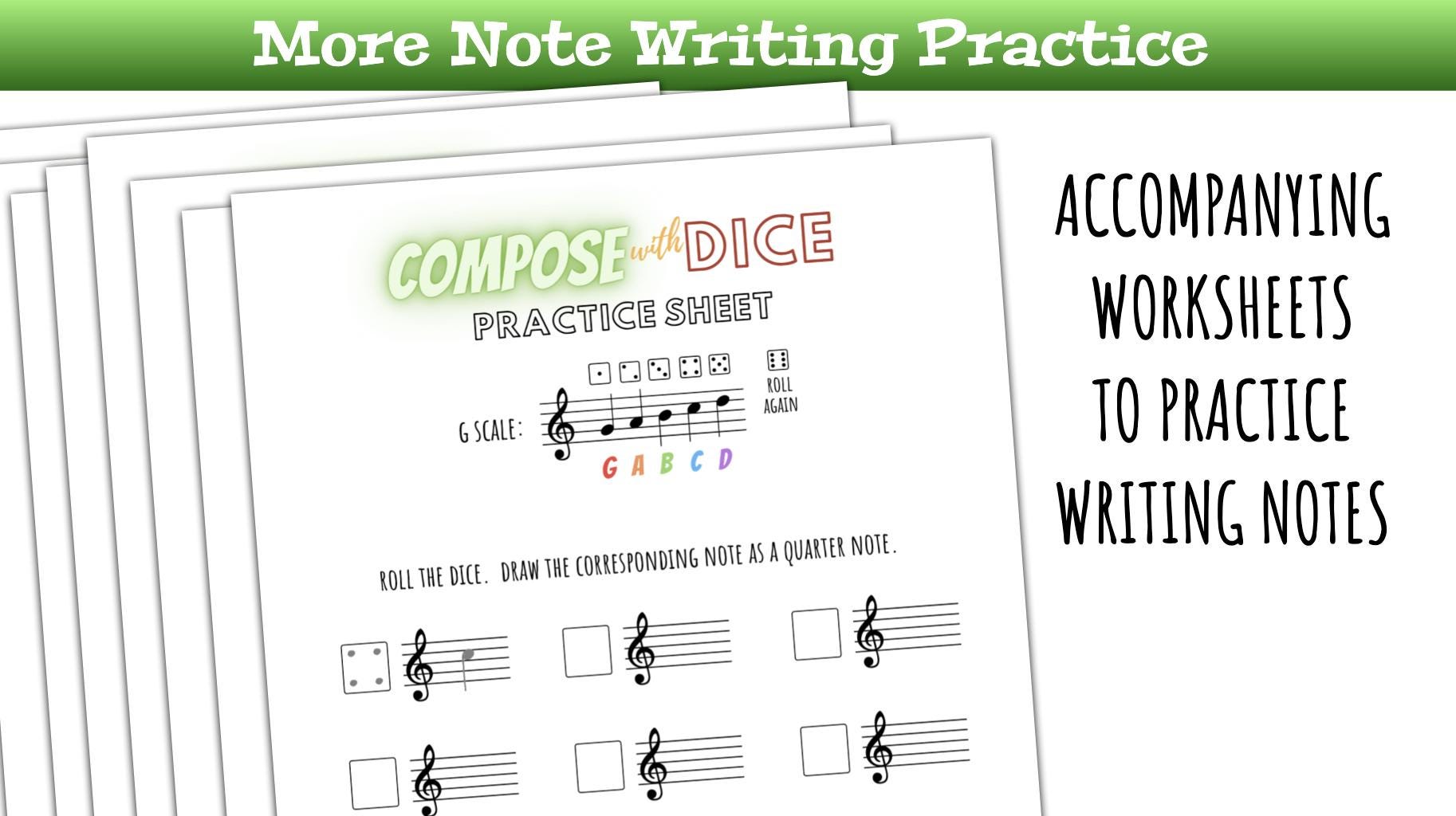 Christmas Music Composing Activity for Piano | Compose With Dice! Game ...