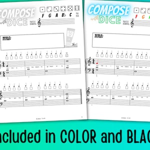 Summer Music Composing Activity for Piano | Compose With Dice - Etsy