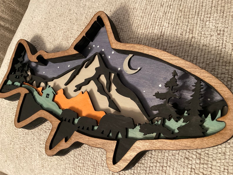 7 Layered Trout Design *DIGITAL DOWNLOAD ONLY Svg - Etsy