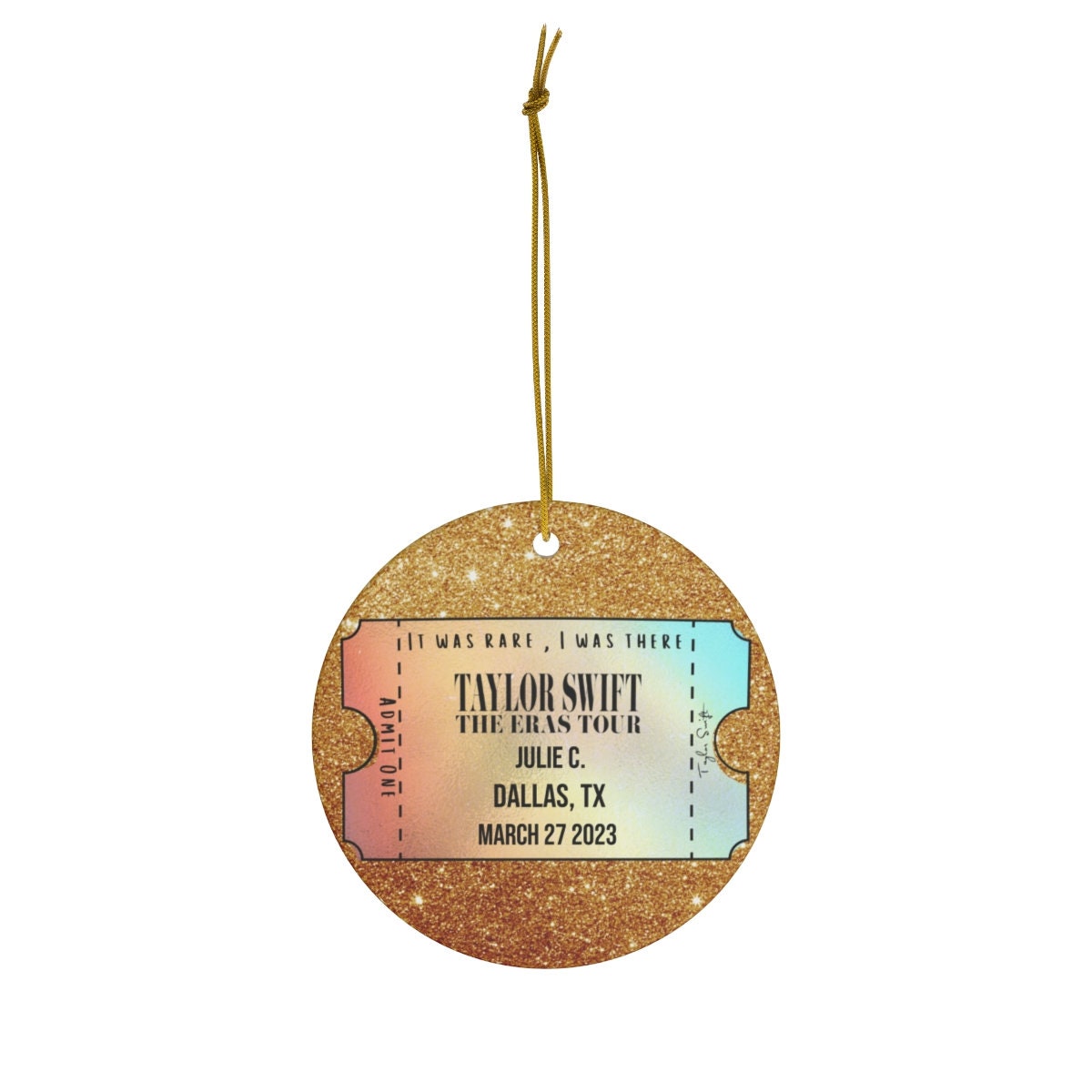 The Eras Tour Ticket Christmas Ceramic Ornament sold by Anesthetist ...