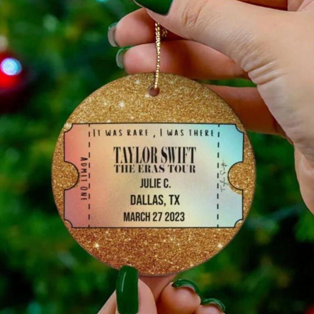 The Eras Tour Ticket Christmas Ceramic Ornament sold by Anesthetist ...
