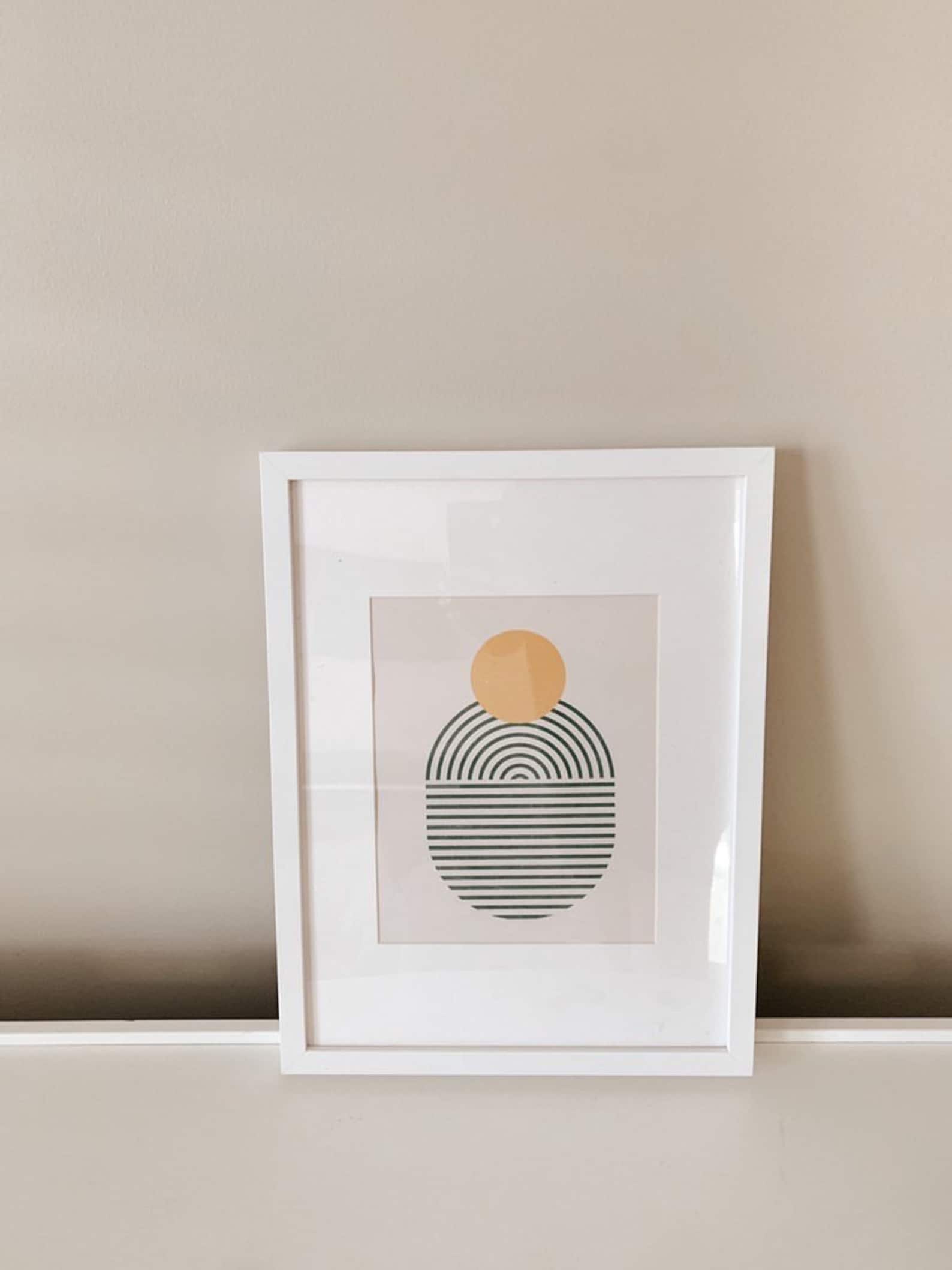 Dawn Print, Modern Wall Art, Printable Geometric Art, Symbolic Sunrise ...