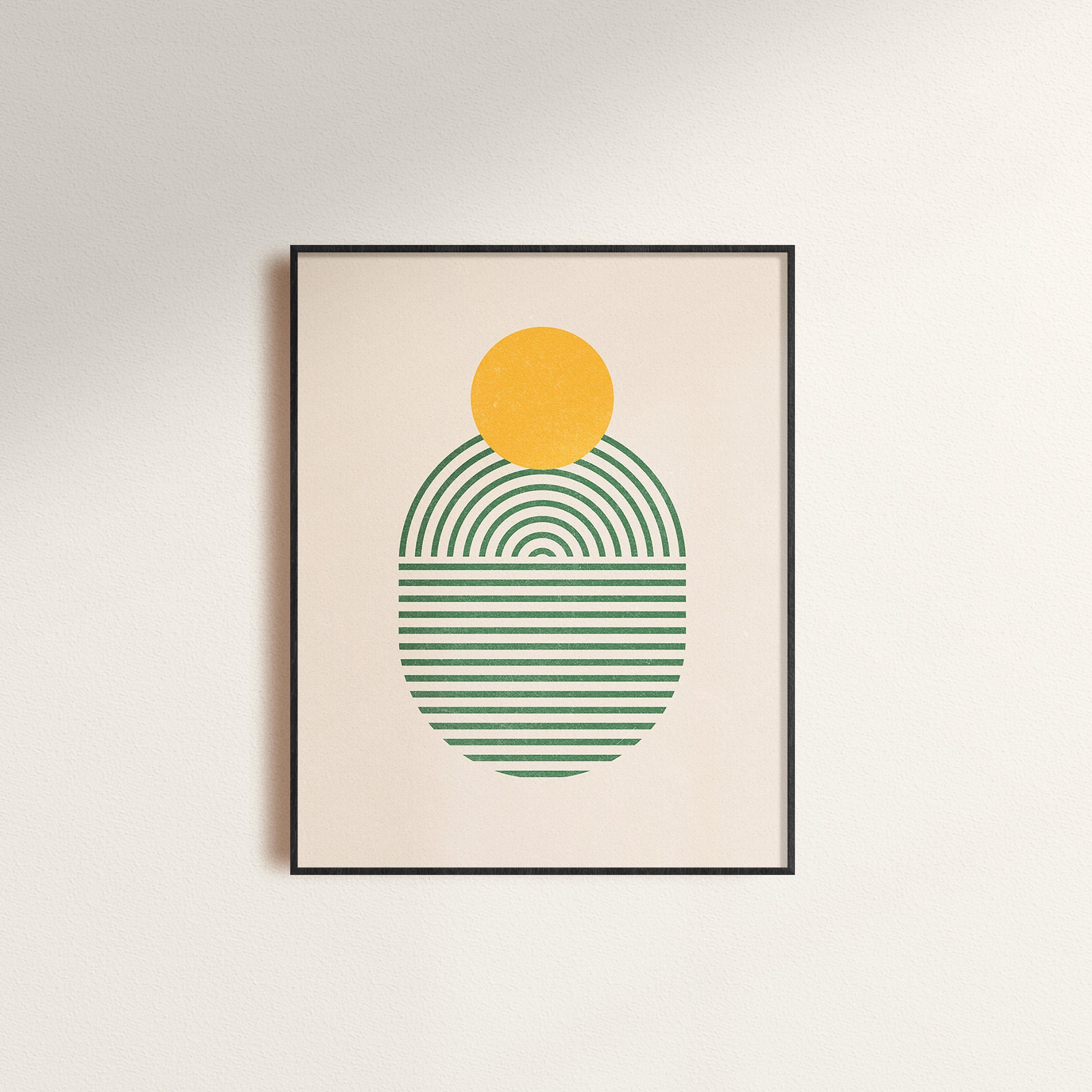 Dawn Print, Modern Wall Art, Printable Geometric Art, Symbolic Sunrise ...