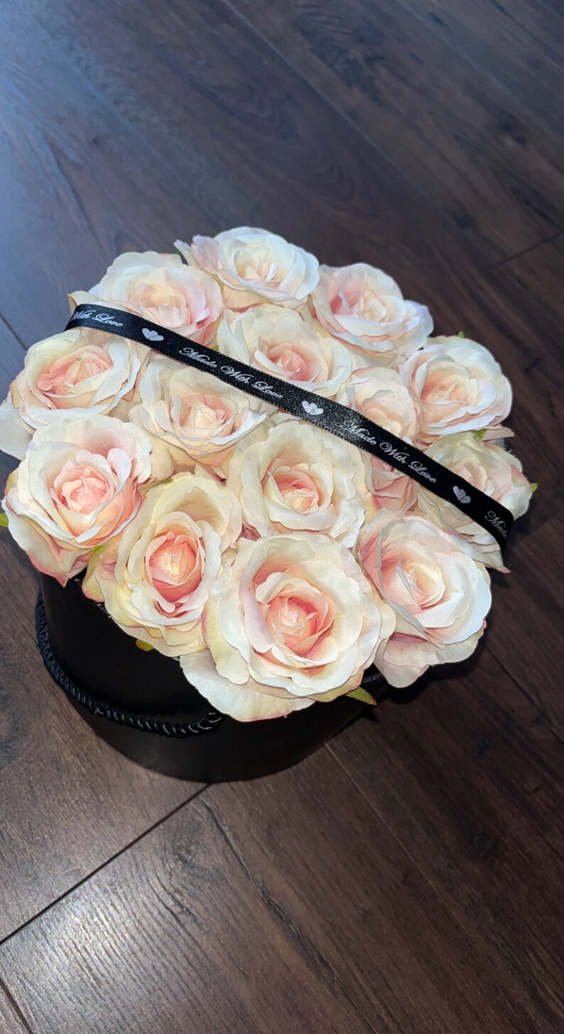 Bespoke Artifical Rose Flower Hatbox - Etsy