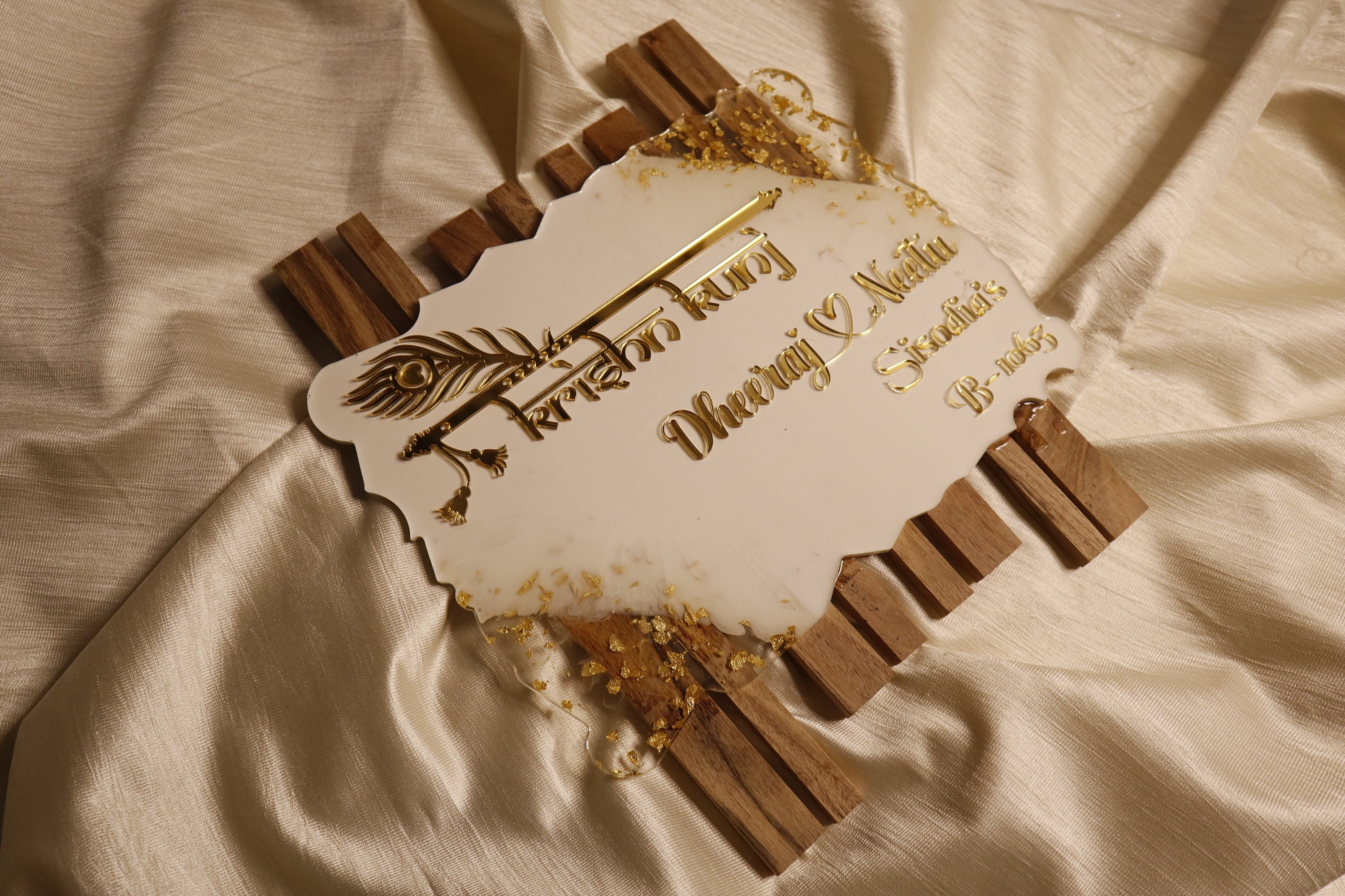 Carefully Assembled Tar Craftsmanship Name Plate With Brilliant Acrylic ...