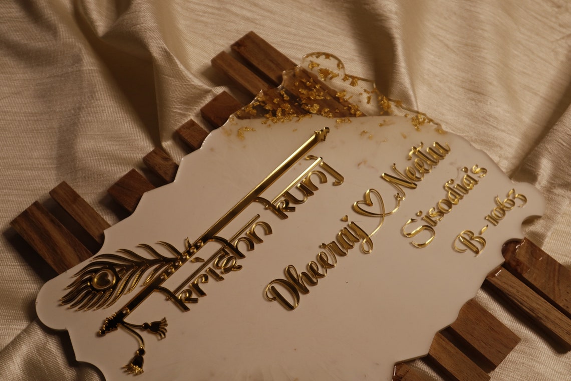 Carefully Assembled Tar Craftsmanship Name Plate With Brilliant Acrylic ...
