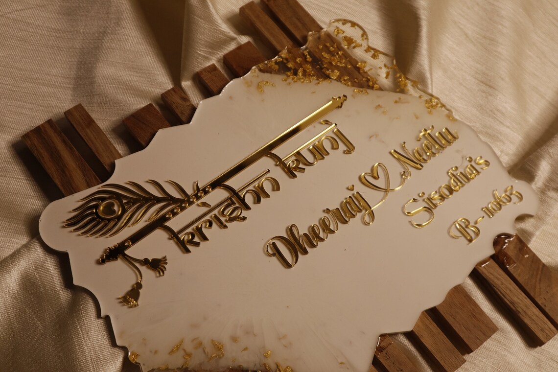 Carefully Assembled Tar Craftsmanship Name Plate With Brilliant Acrylic ...