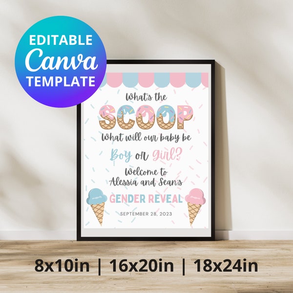 Whats the Scoop Gender Reveal - Etsy