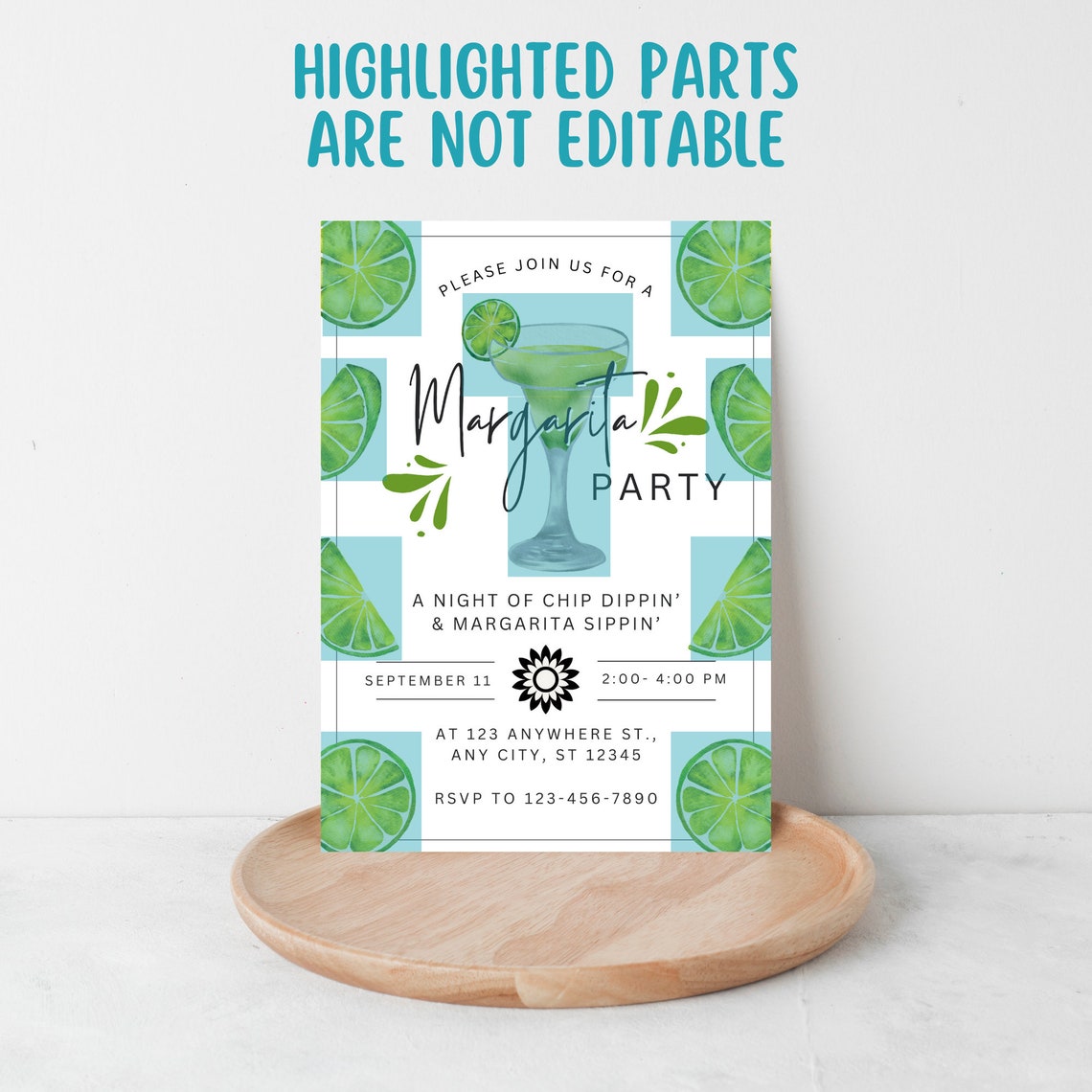 Editable Margarita Party Invitation | Mexican Theme Invitation | CANVA ...