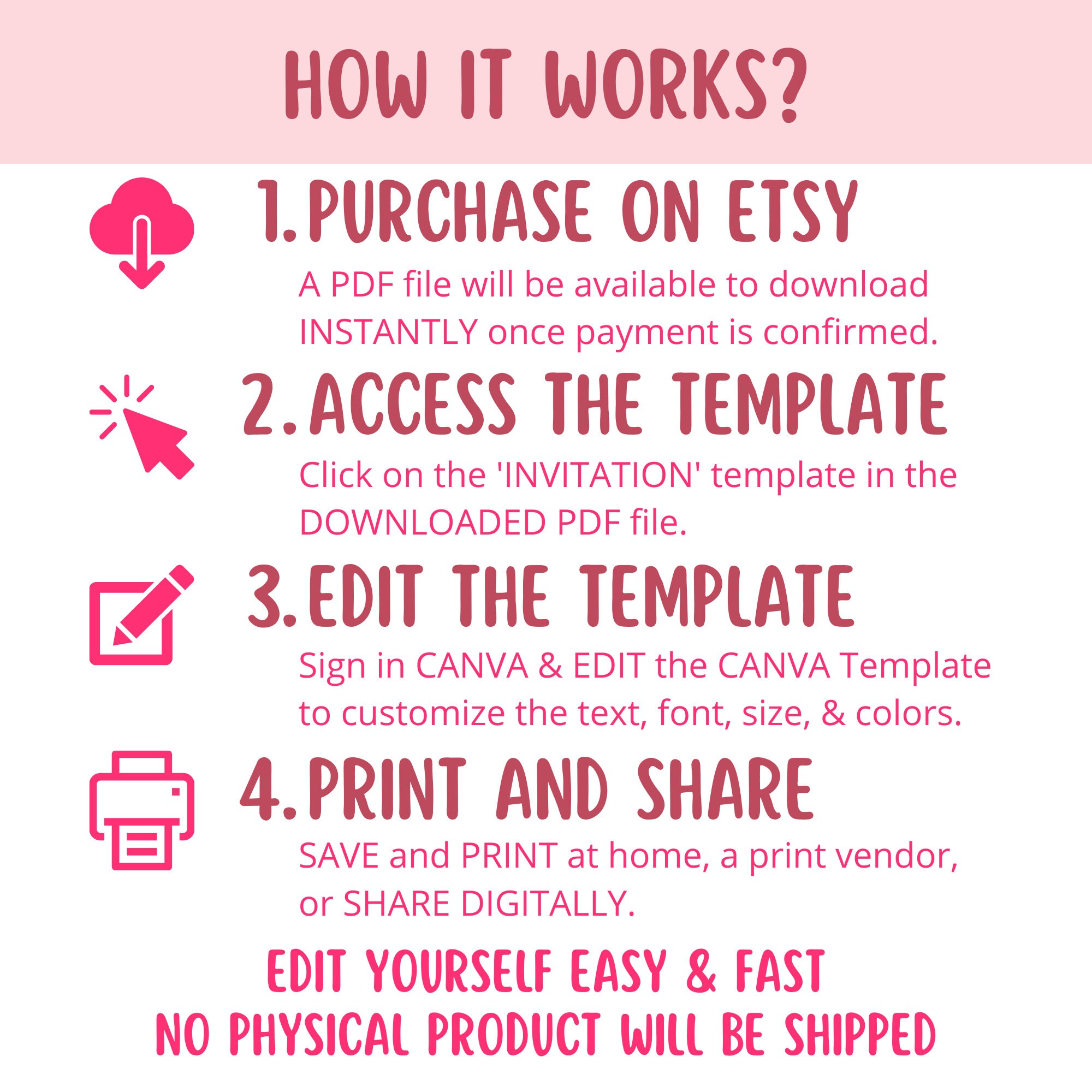 Editable Groovy Five is A Vibe 5th Birthday Party Invitation | Instant ...