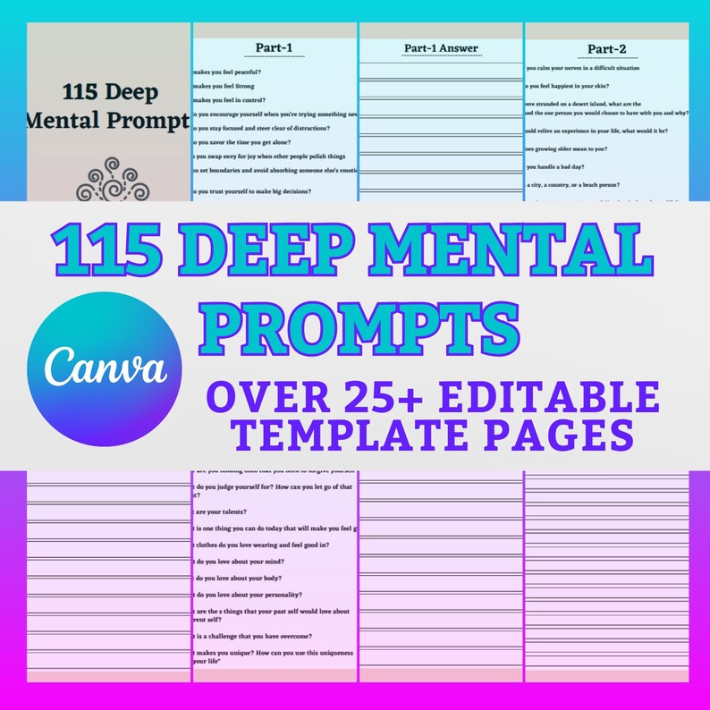 100 Editable Canva Planner and Journal Templates, Amazon KDP Interior ...