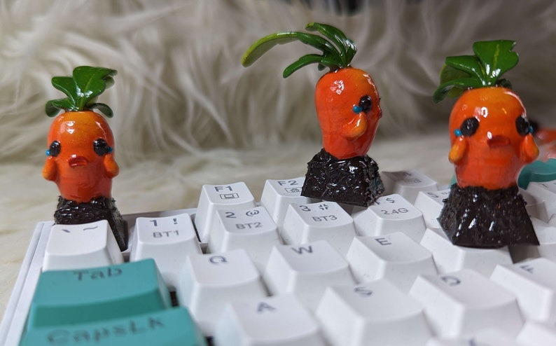 Kawaii Distressed Carrot Artisan Keycap - Etsy